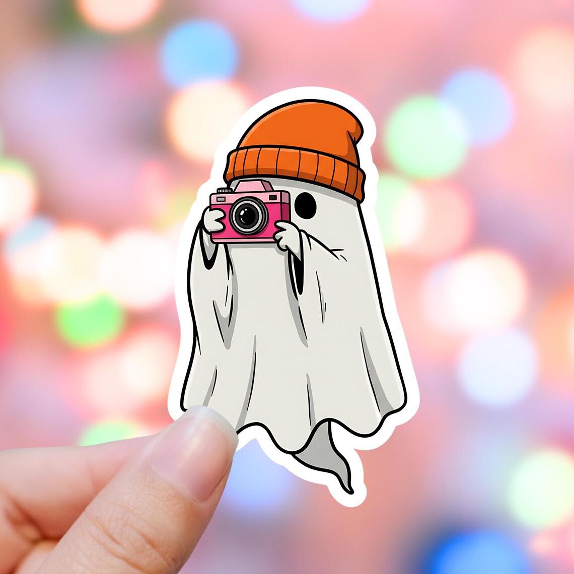 Cute Ghost Sticker, Girly Halloween Stickers, Pumpkin Decal, Tumbler ...
