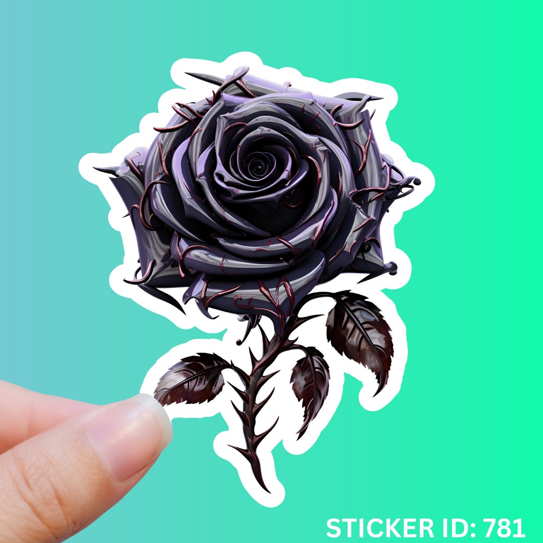 Purple Rose Sticker Plant Lady Plant Lover House Plant Mom Laptop ...