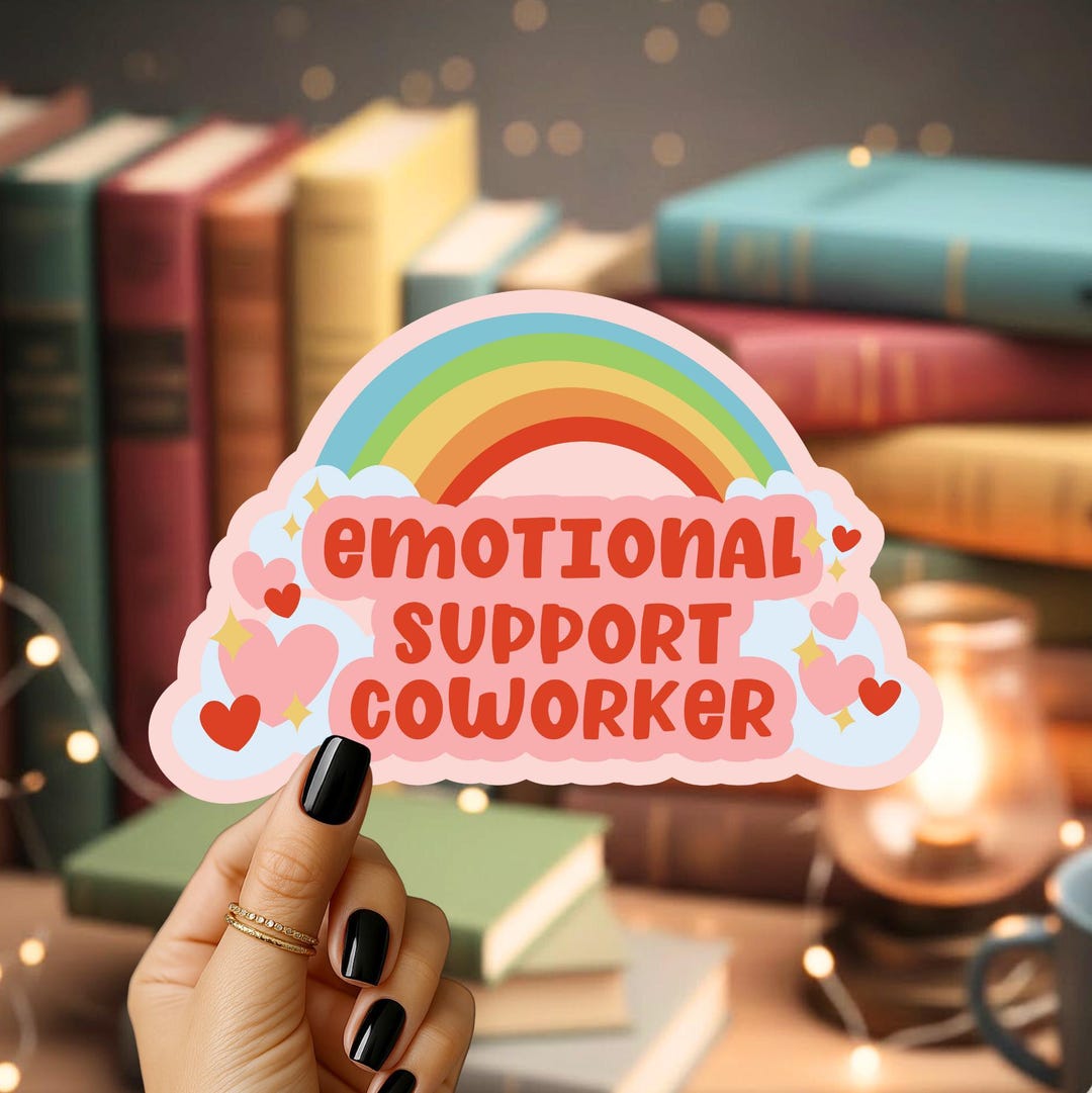 Emotional Support Coworker Sticker, Laptop Decal - Etsy