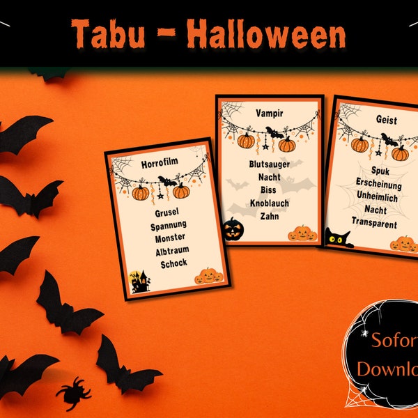 Halloween Taboo Games - Etsy