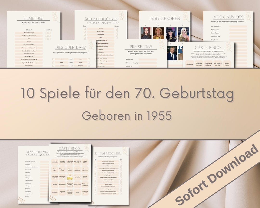 Spiele Zum 70 Geburtstag Uberlebenspaket