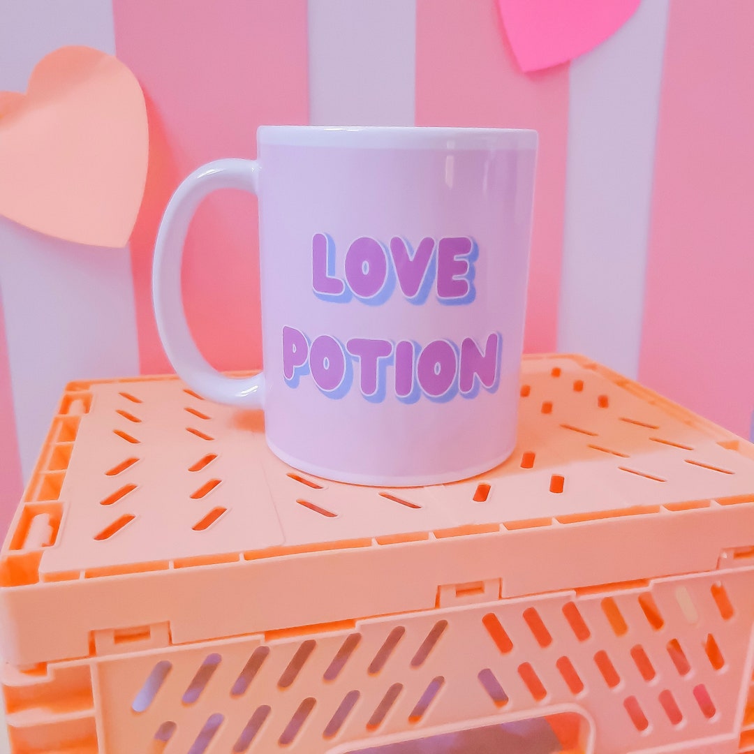 Cute Pink Love Potion Coffee Tea Mug Valentines Gift for Her Unique ...