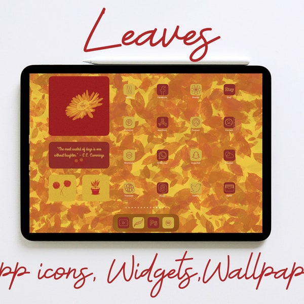 Red Aesthetic Home Screen - Etsy