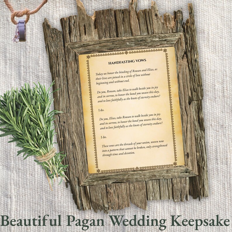 Handfasting Vows Script Celtic Knot Pagan Wedding Ceremony Vows Wiccan ...