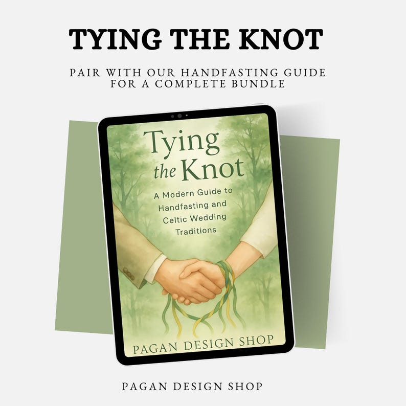 Handfasting Ceremony Scripts Editable Pagan Wedding Vows Binding ...