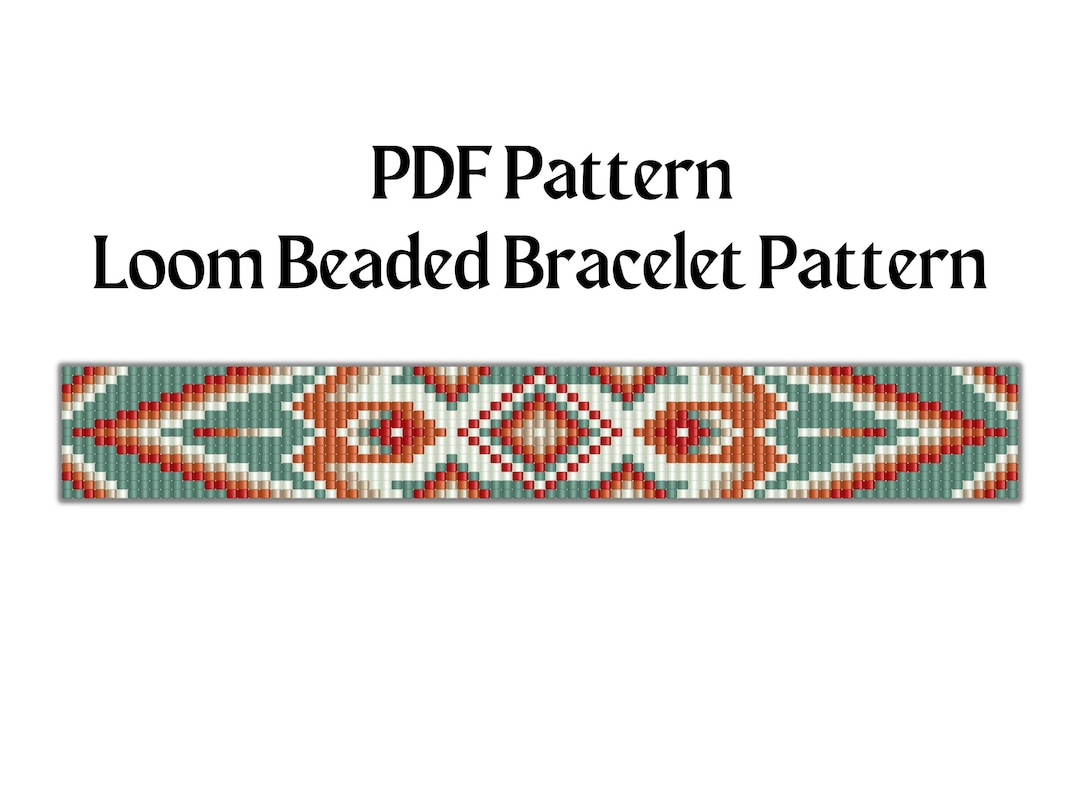 PDF Pattern for Loom Beaded Bracelet | Bead Weaving Bracelet Pattern ...