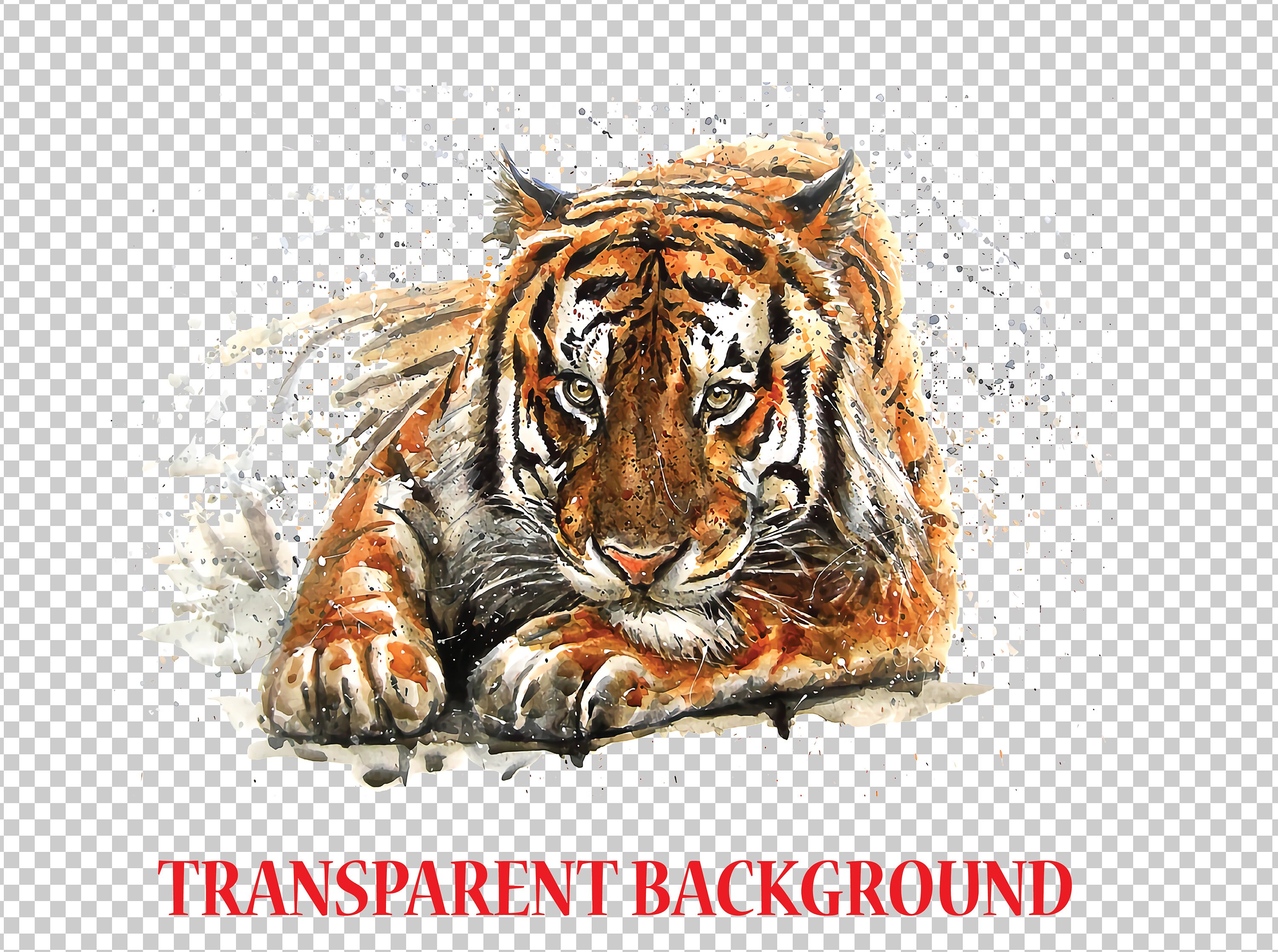Tiger Png Watercolor Tiger Tiger Sublimation Design - Etsy