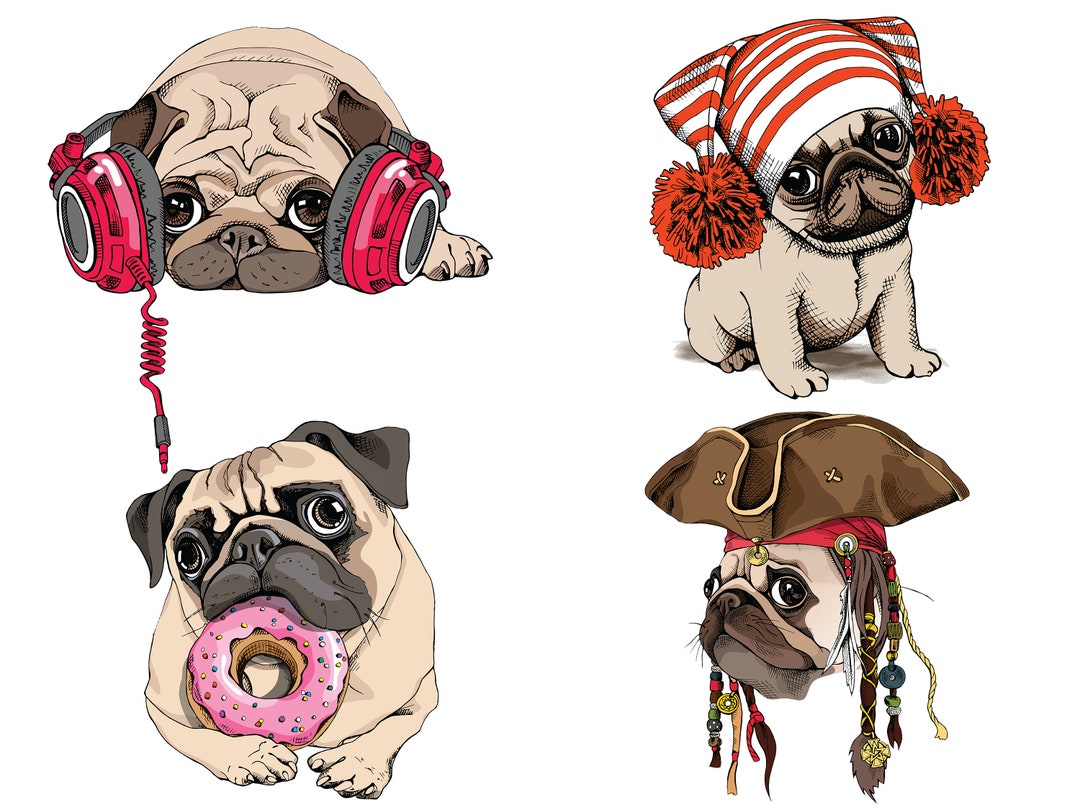 Pug Dog Png , Pug Dog Design , Pug Dog Sublimation Design , T-shirt ...