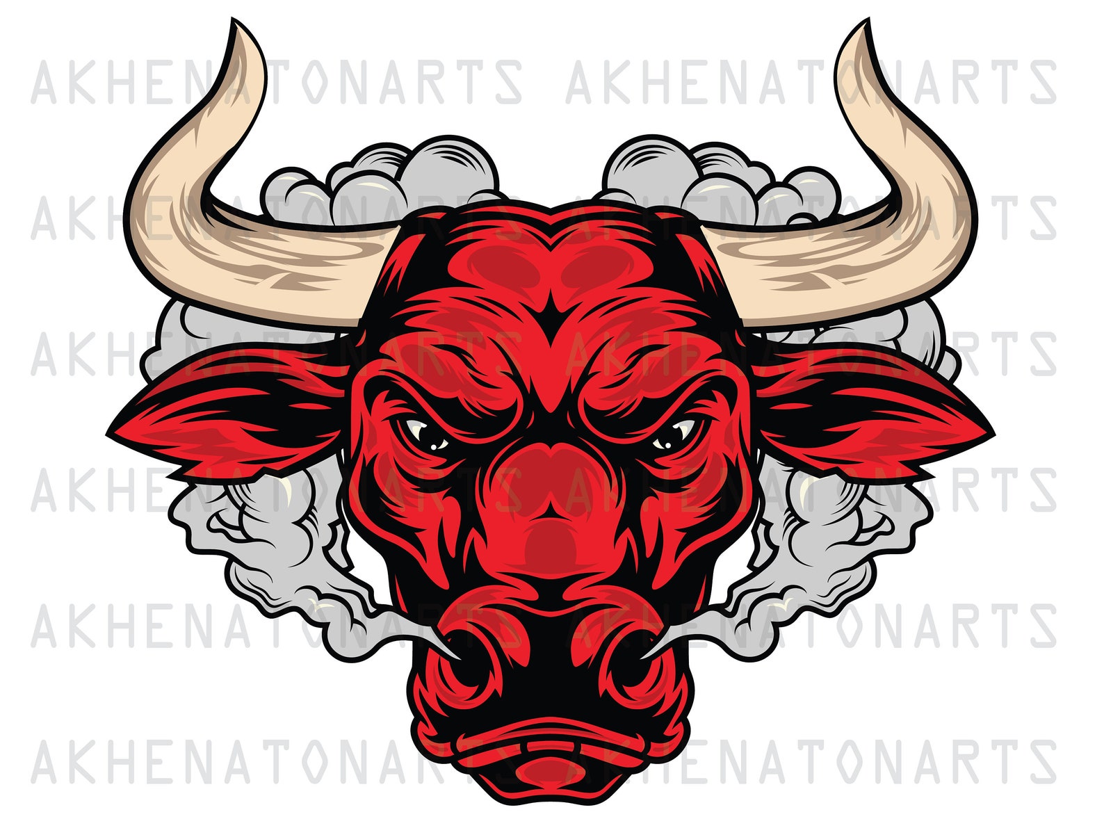 Angry Bull Png Red Bull Bull Design Bull Head Bull - Etsy