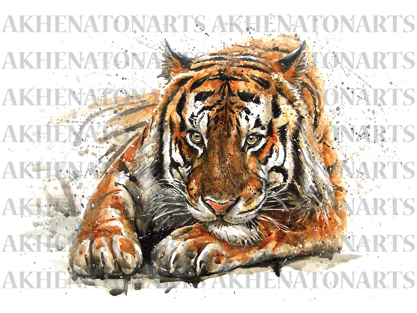 Tiger Png Watercolor Tiger Tiger Sublimation Design - Etsy