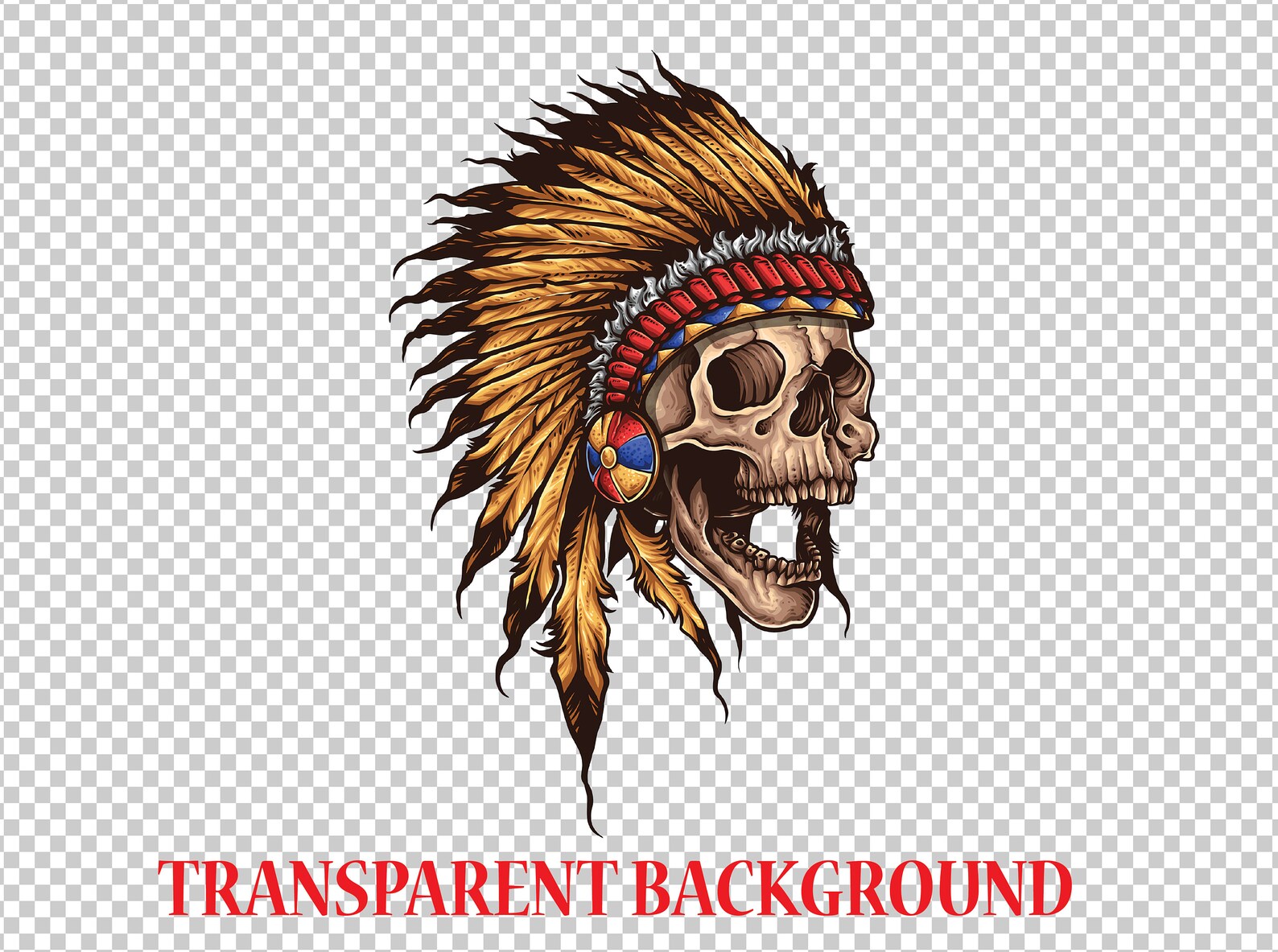 Indian Skull Png Chief Head Native American Native - Etsy