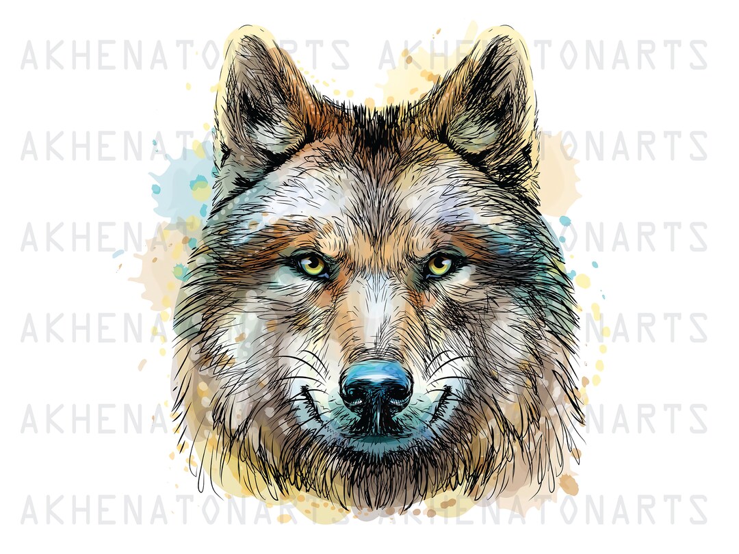Wolf Png , Wolf Clipart , Watercolor Wolf , Animal Clipart , Printable ...