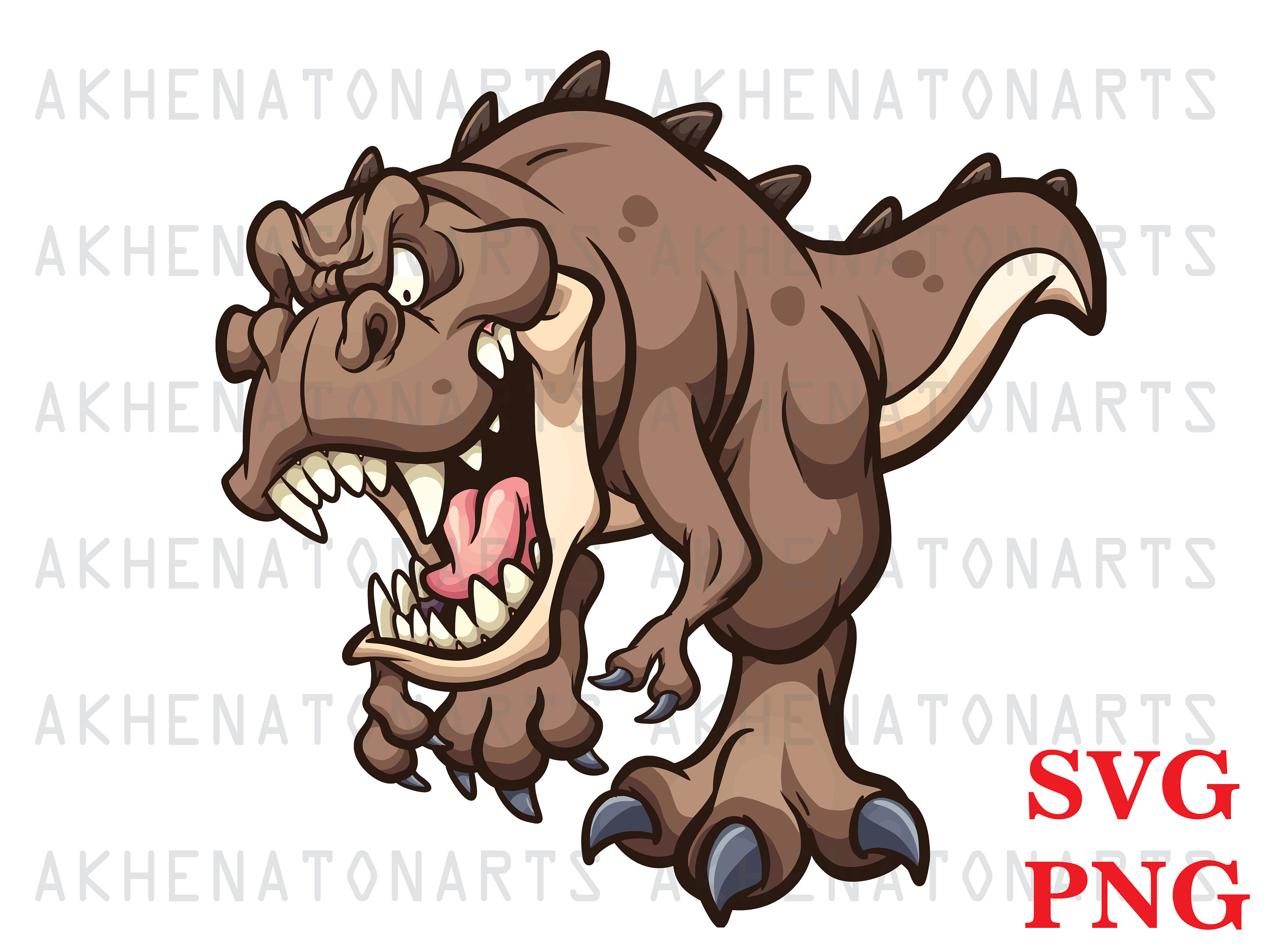 Angry Cartoon T Rex
