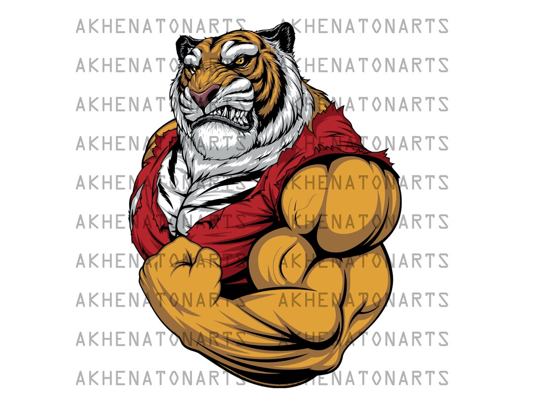 Tiger Png , Strong Tiger , Bodybuilder Tiger , Tiger Sublimation Design ...