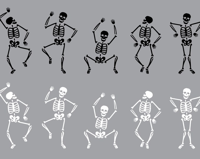 Dancing Skeletons Halloween Svg Png Skeletons Dancing Svg Black And