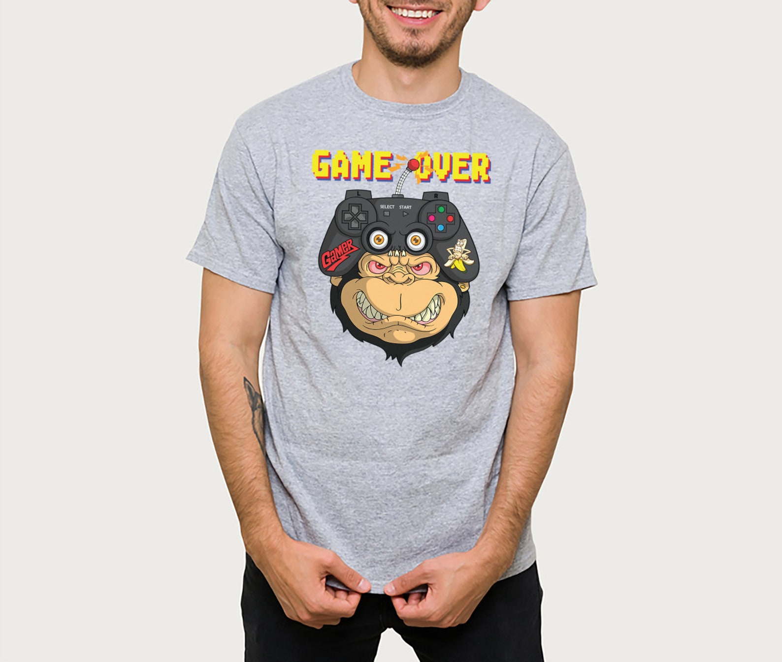 Gorilla Gamer Png Gorilla Gaming Gorilla Head Gorilla | Etsy