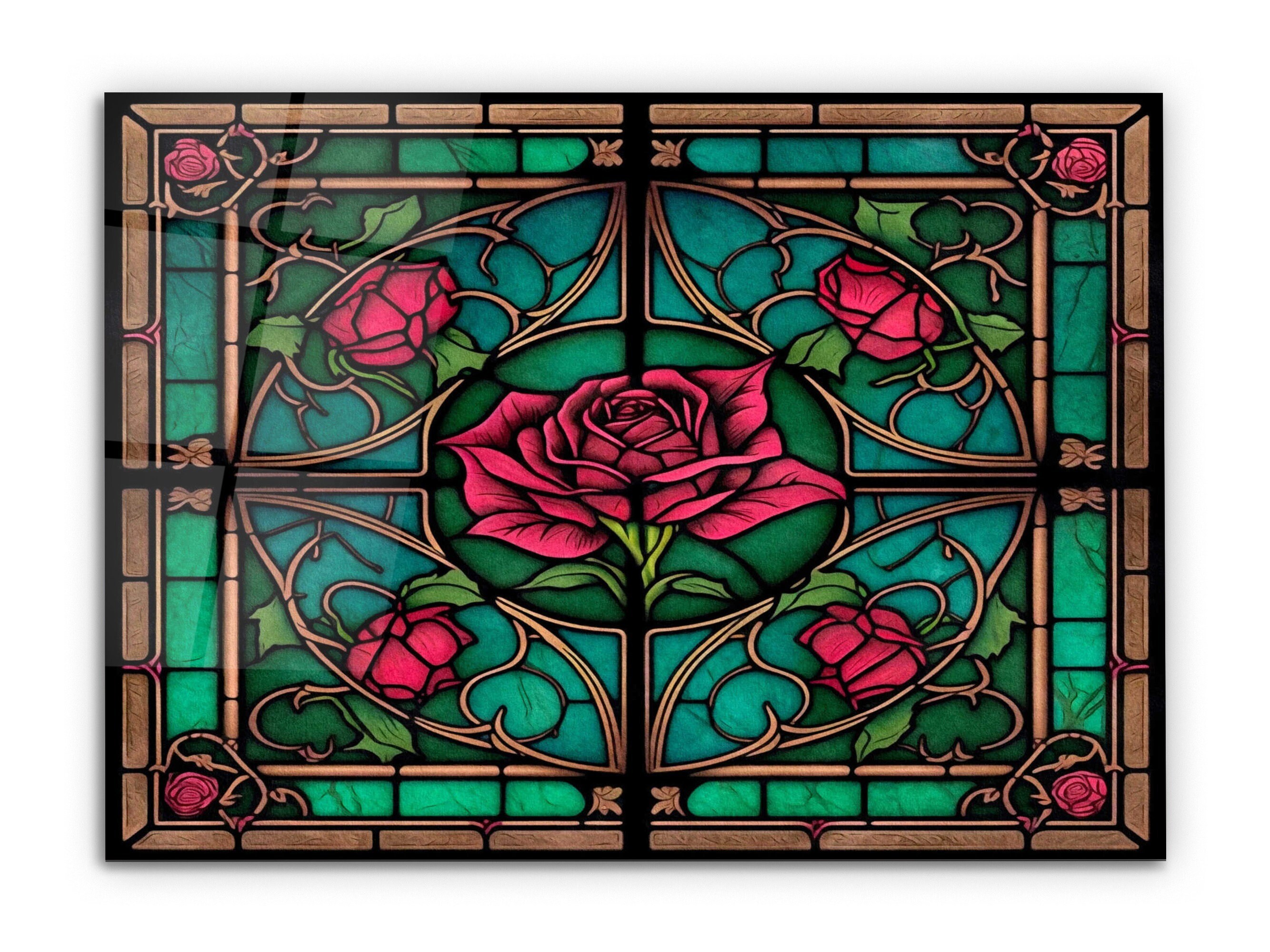 Stained Glass Painting Art Work Stained Glass Window Wall - Etsy