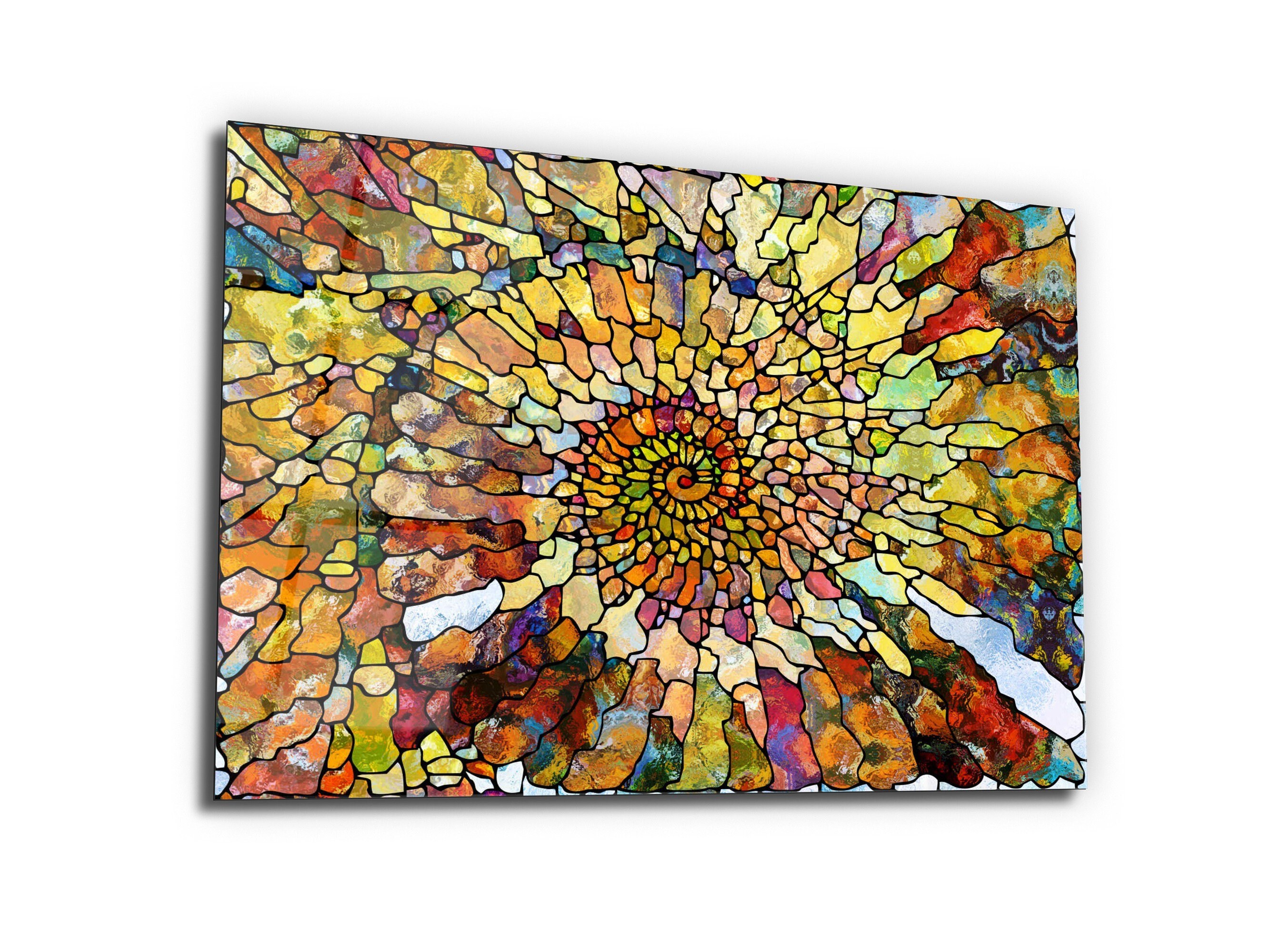 Stained Glass Wall Painting Decor-glass Wall Art-glass Mosaic - Etsy