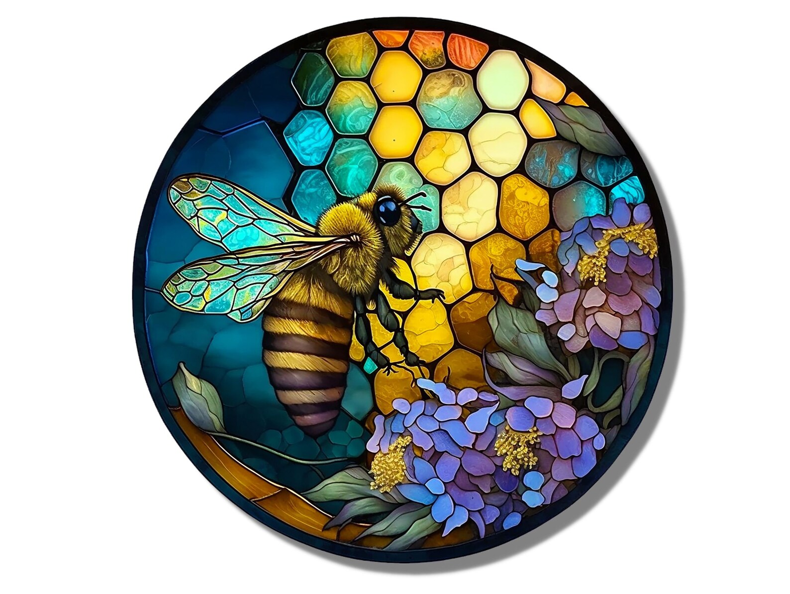 Stained Glass Wall Painting Art Work-colored Glass Art - Etsy