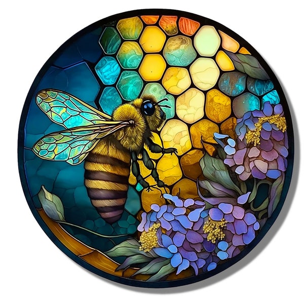 Round Stained Glass - Etsy