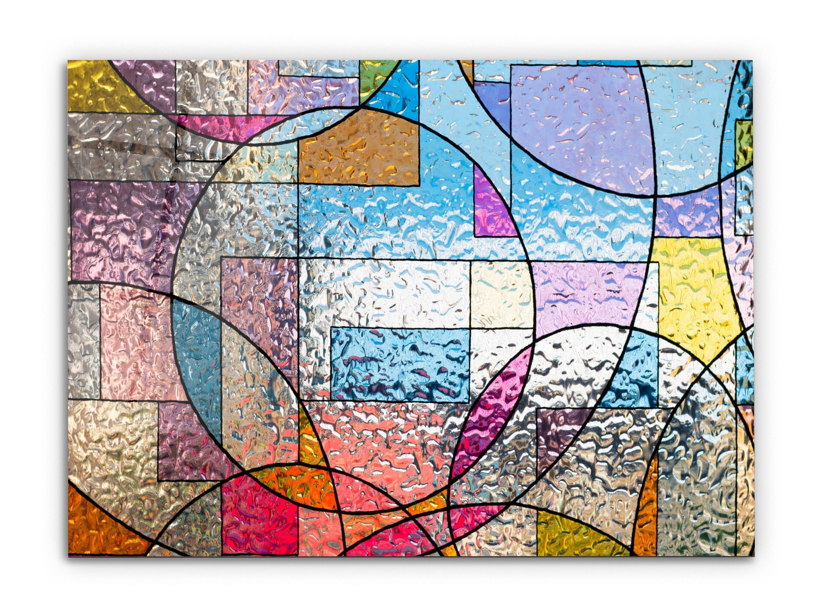 Stained Glass Design-glass Printing Wall Art Gift-wall - Etsy