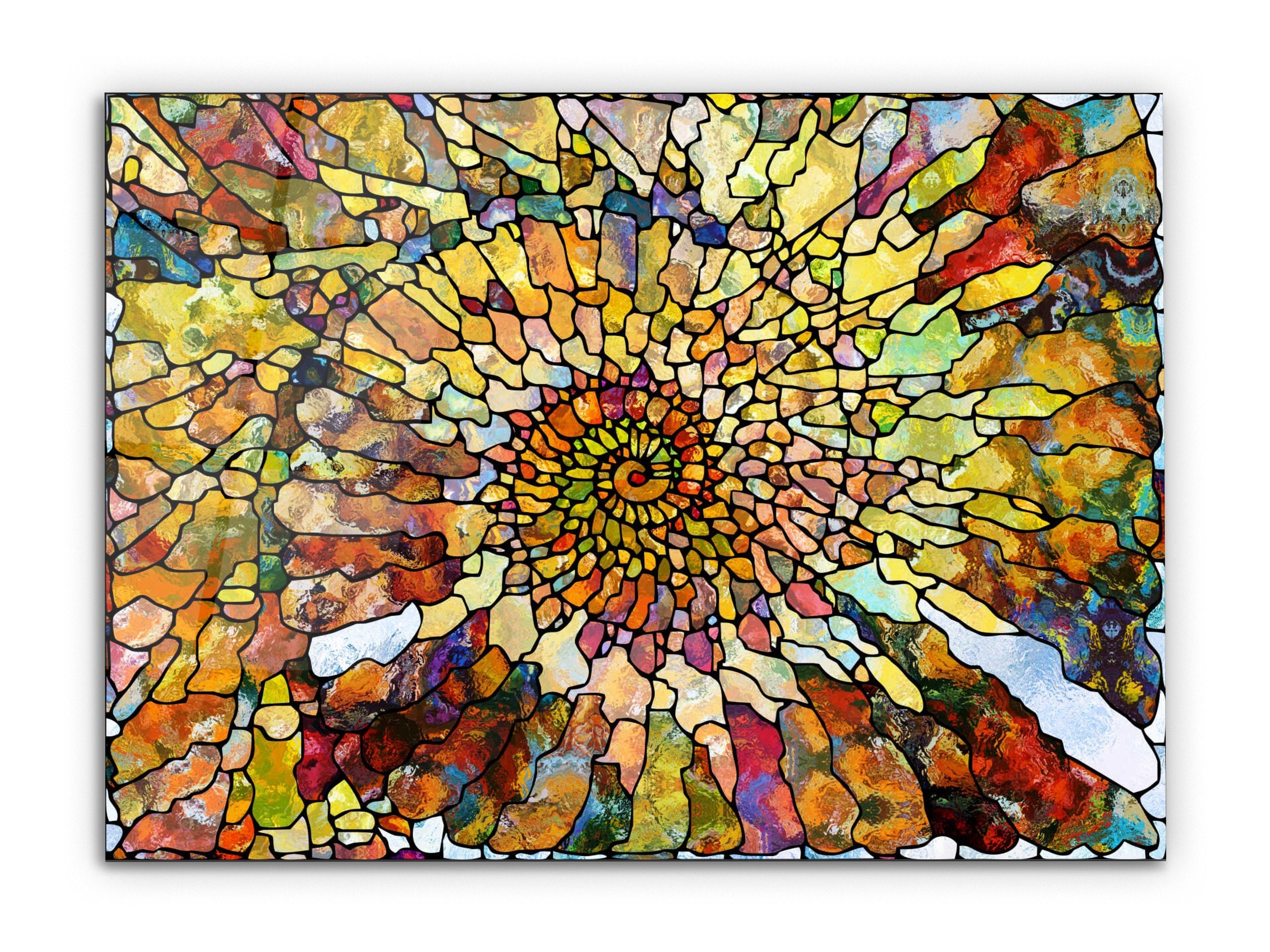 Stained Glass Wall Painting Decor-glass Wall Art-glass Mosaic - Etsy