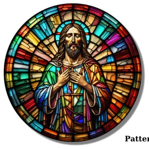 Jesus Christ Stained Glass Design Wall Painting Art Decor Gift ...
