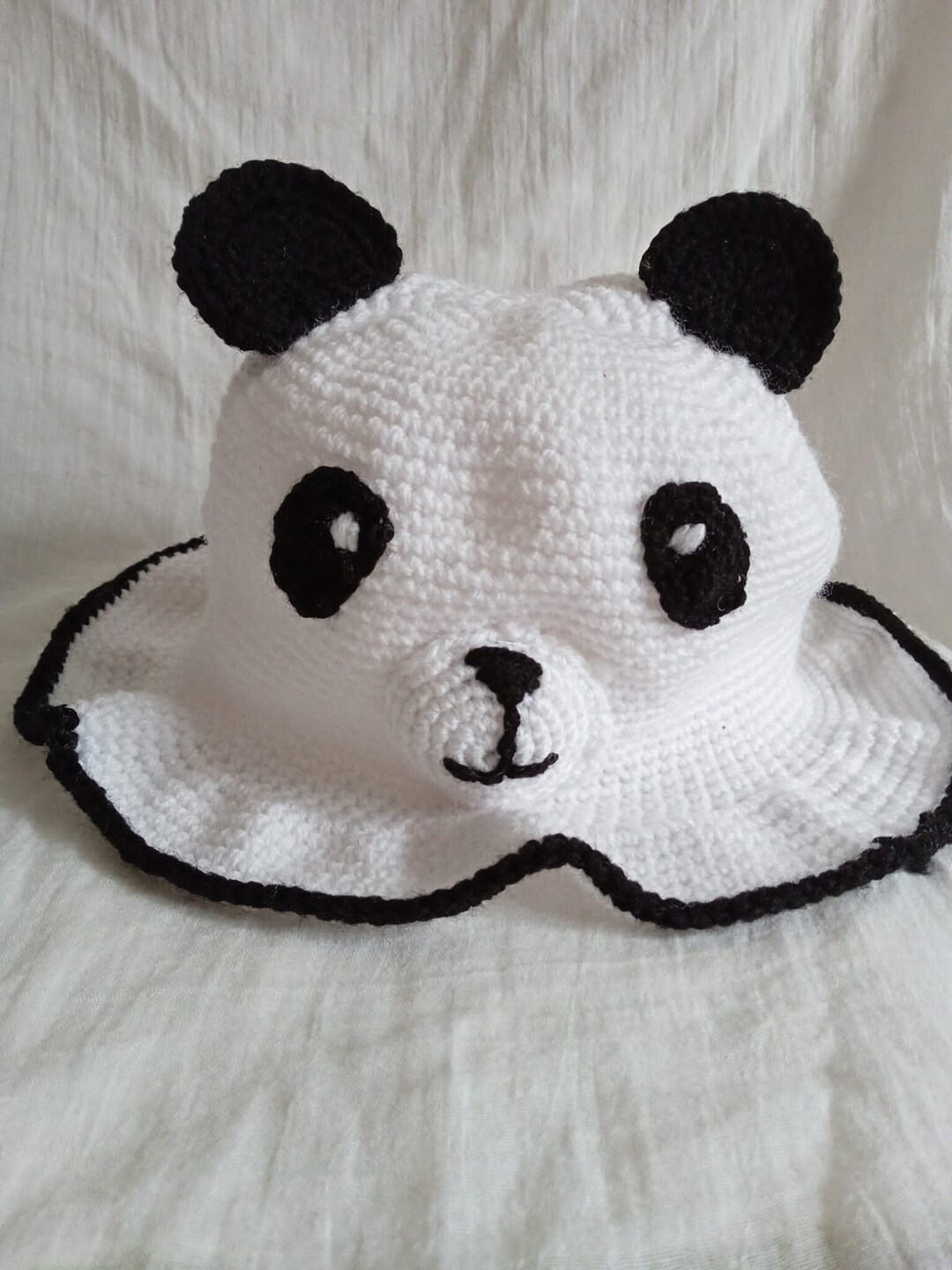 Crochet Panda Bucket Hat: Handmade Organic Cotton Animal Hat - Etsy