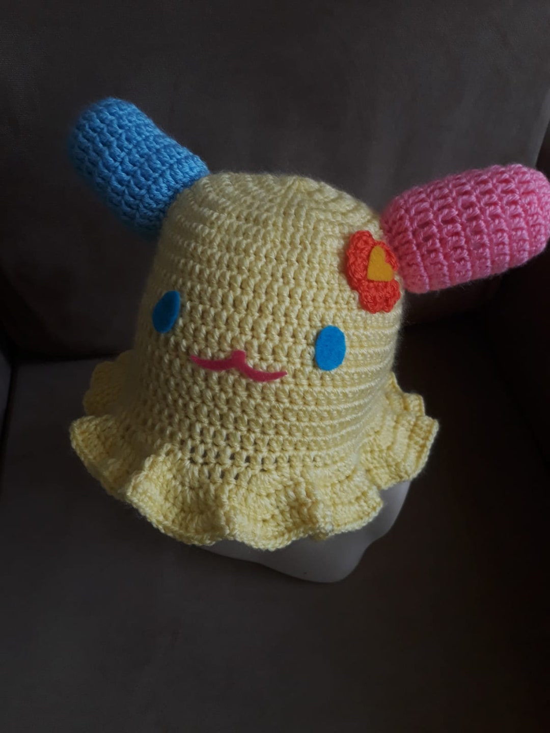 Crochet Baby Face Bucket Hat: Handmade Cotton Blend - Etsy