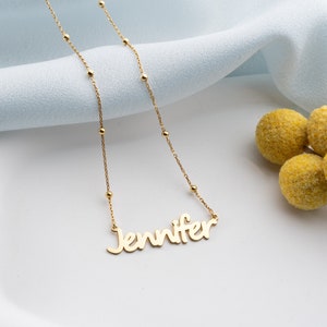 Personalized 14k Gold Name Necklace Mother's Day Gifts Minimalist ...