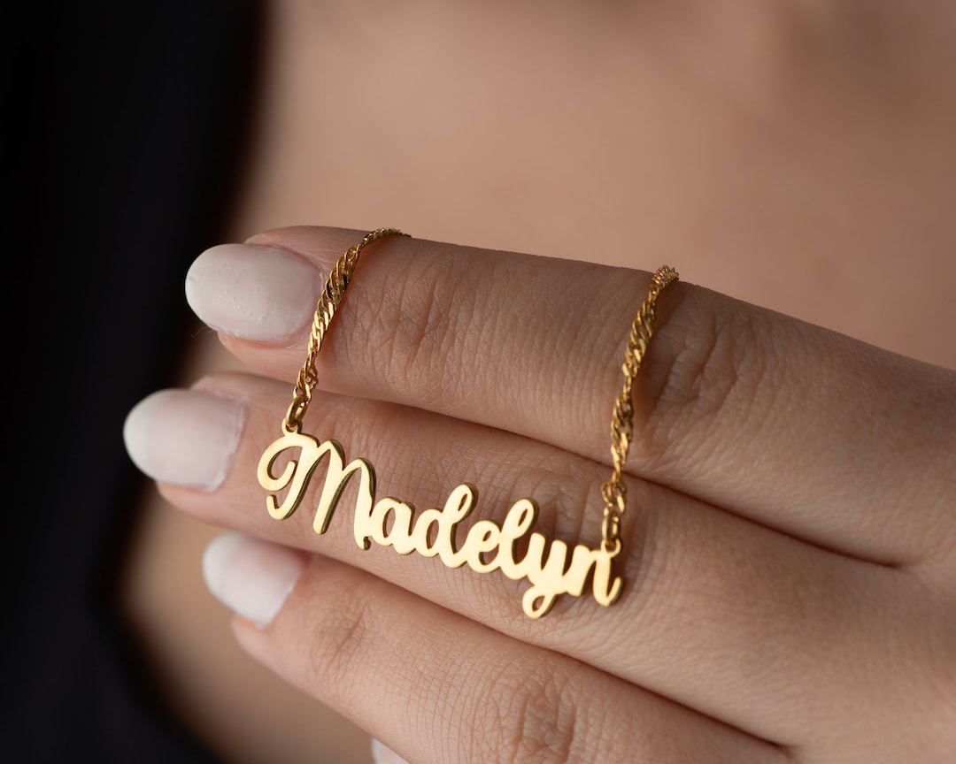 Personalized Gold Name Necklace Sterling Silver Singapore Chain ...