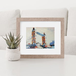 Tower Bridge London Art Claude Monet Style. Digital Art. | Etsy