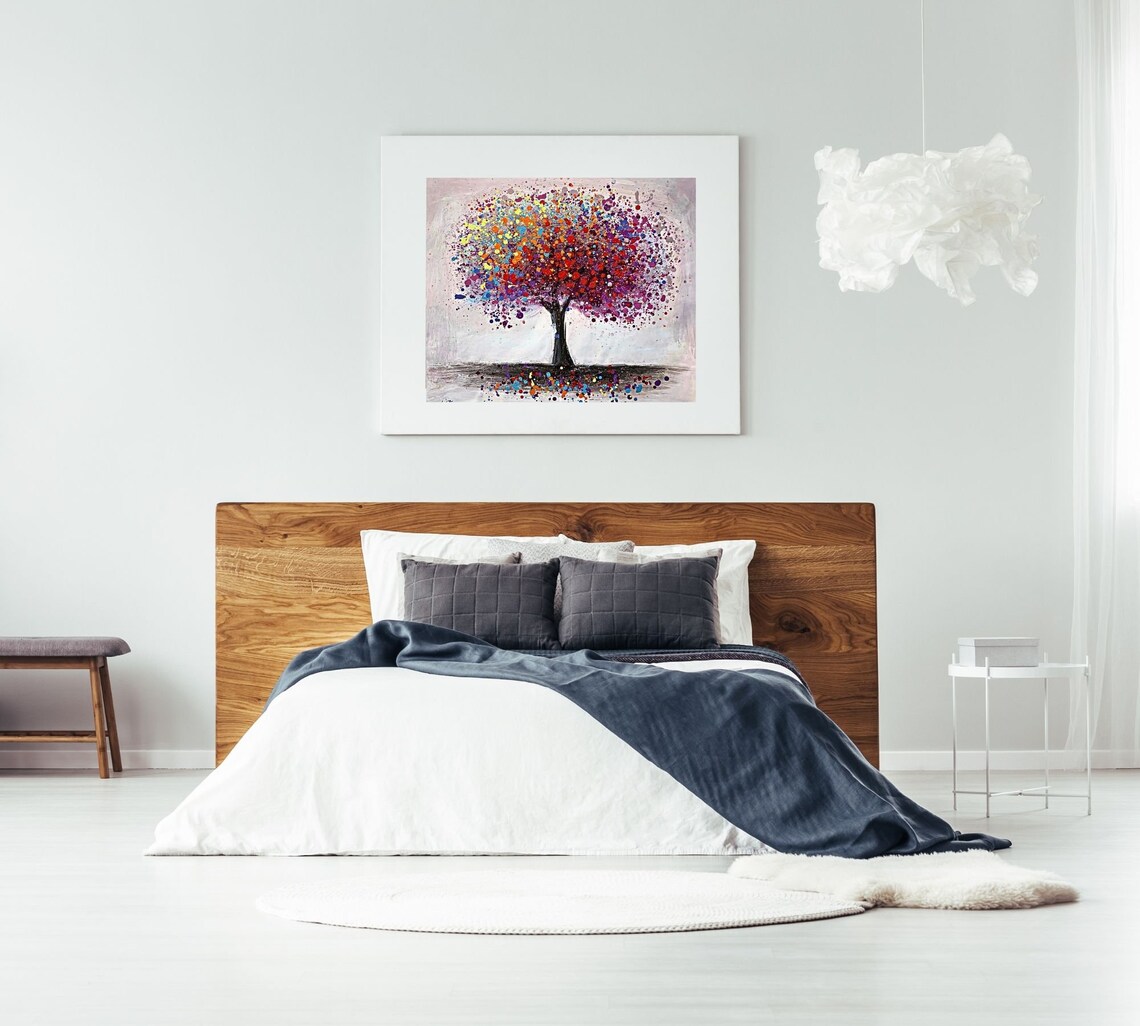 Colorful Tree. Digital Art. Downloadable Print. Figurative Art. Wall ...