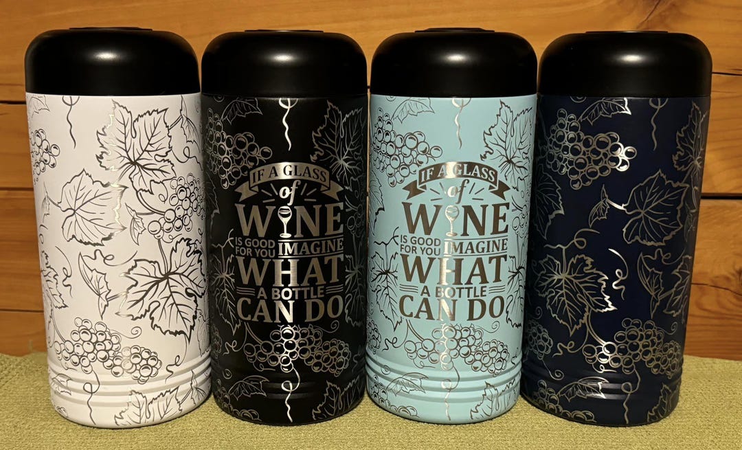 Grapevine Wine Chiller Wrap Full Wrap Seamless Design Digital Files for ...