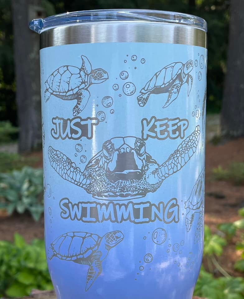 Sea Turtle Full Wrap Seamless Design Digital Files for 40oz, 20oz Maars ...