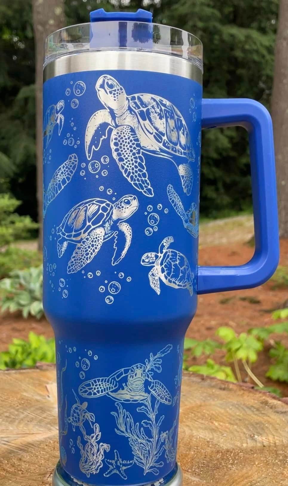 Sea Turtle Full Wrap Seamless Design Digital Files for 40oz, 20oz Maars ...