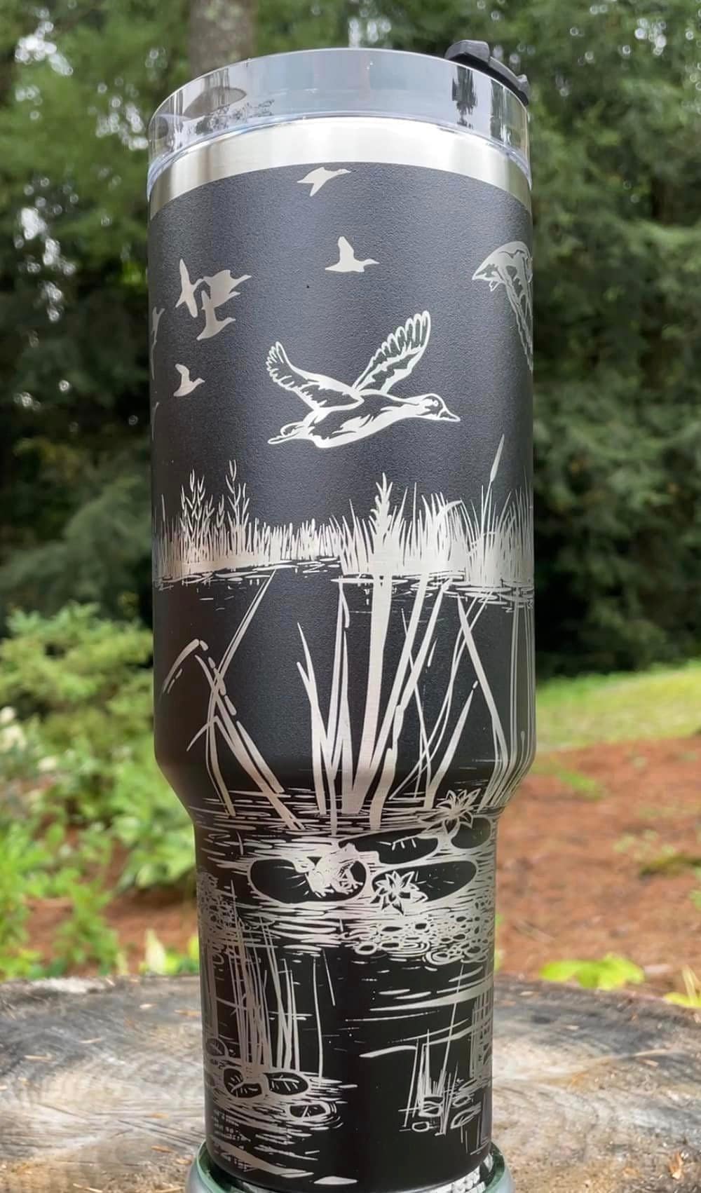 Duck Pond Scene Full Wrap Seamless Design Digital Files for 40oz, Maars Skinny, Polar Camel 20oz ...