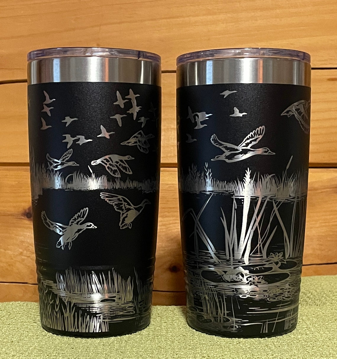 Duck Pond Scene Full Wrap Seamless Design Digital Files for 40oz, Maars Skinny, Polar Camel 20oz ...