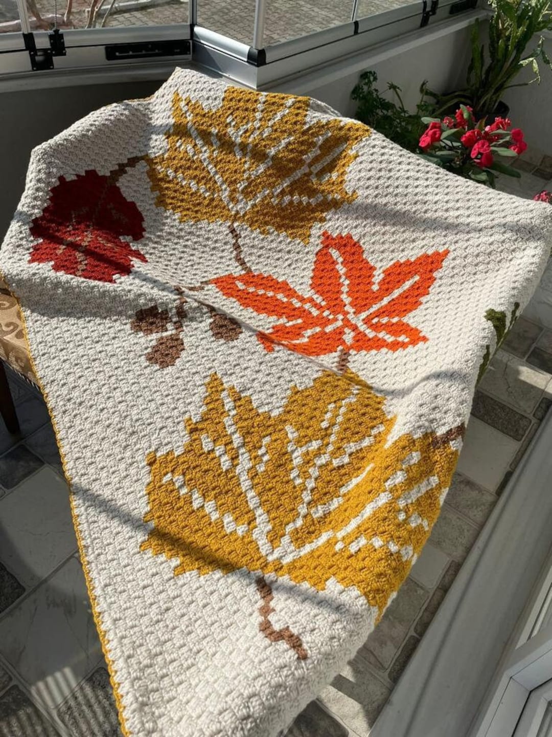 C2C Fall/autumn Throw Blanket Pattern,crochet Blanket Pattern,c2c ...