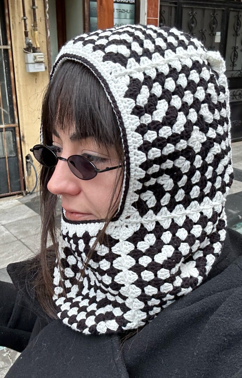 Granny Square Balaclava, Stylish Balaclava, Handmade Balaclava , Granny ...