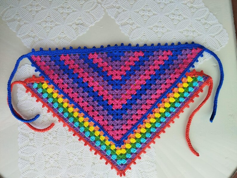 Rainbow Bandana for Summer, Queer Retro Bandana, Festival Bandana ...
