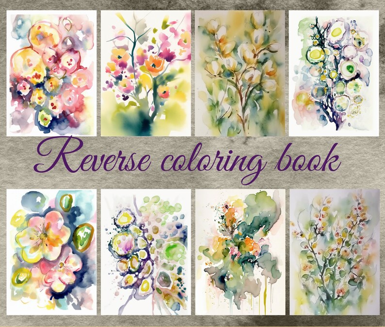 Reverse Coloring Book PDF Files Coloring Books Adult - Etsy
