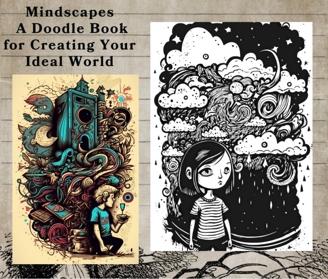 PRINTABLE mindscapes: A Doodle Book for Creating Your Ideal World ...
