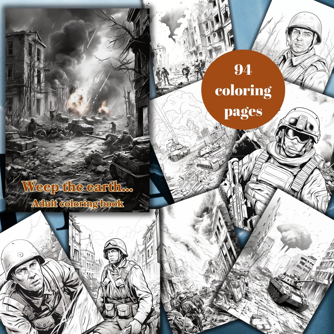 Weep the Earth...adult Coloring Pages Digital Download 94 Adult ...