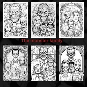 67 the Monster Family Coloring Pages gothic Ravens Coloring Pages ...