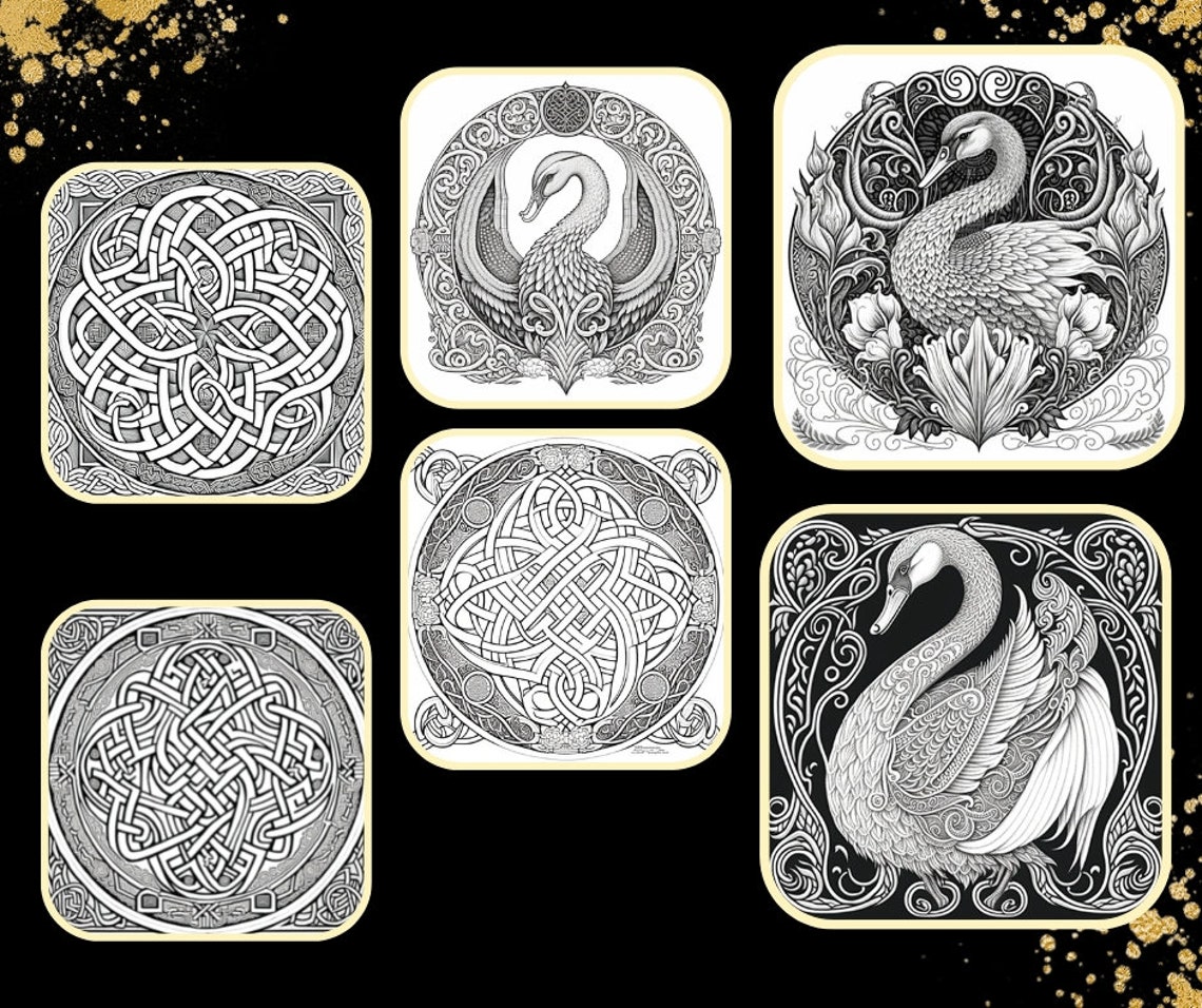 129 Mythical Celtic Realm: an Adult Coloring Book Instant - Etsy