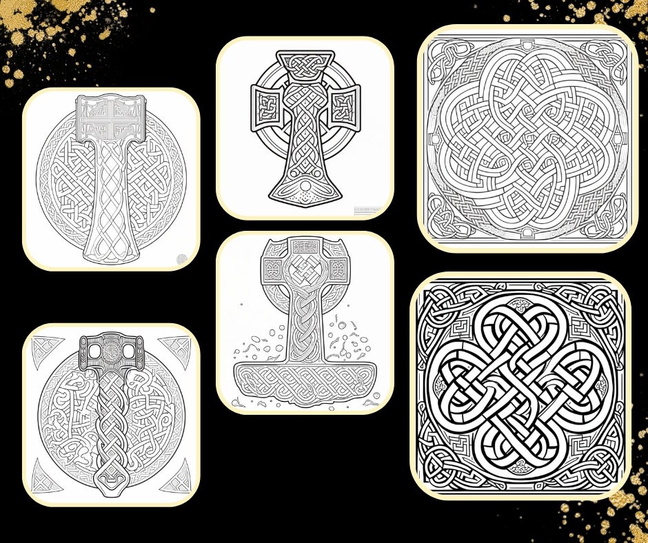 129 Mythical Celtic Realm: an Adult Coloring Pages Instant - Etsy