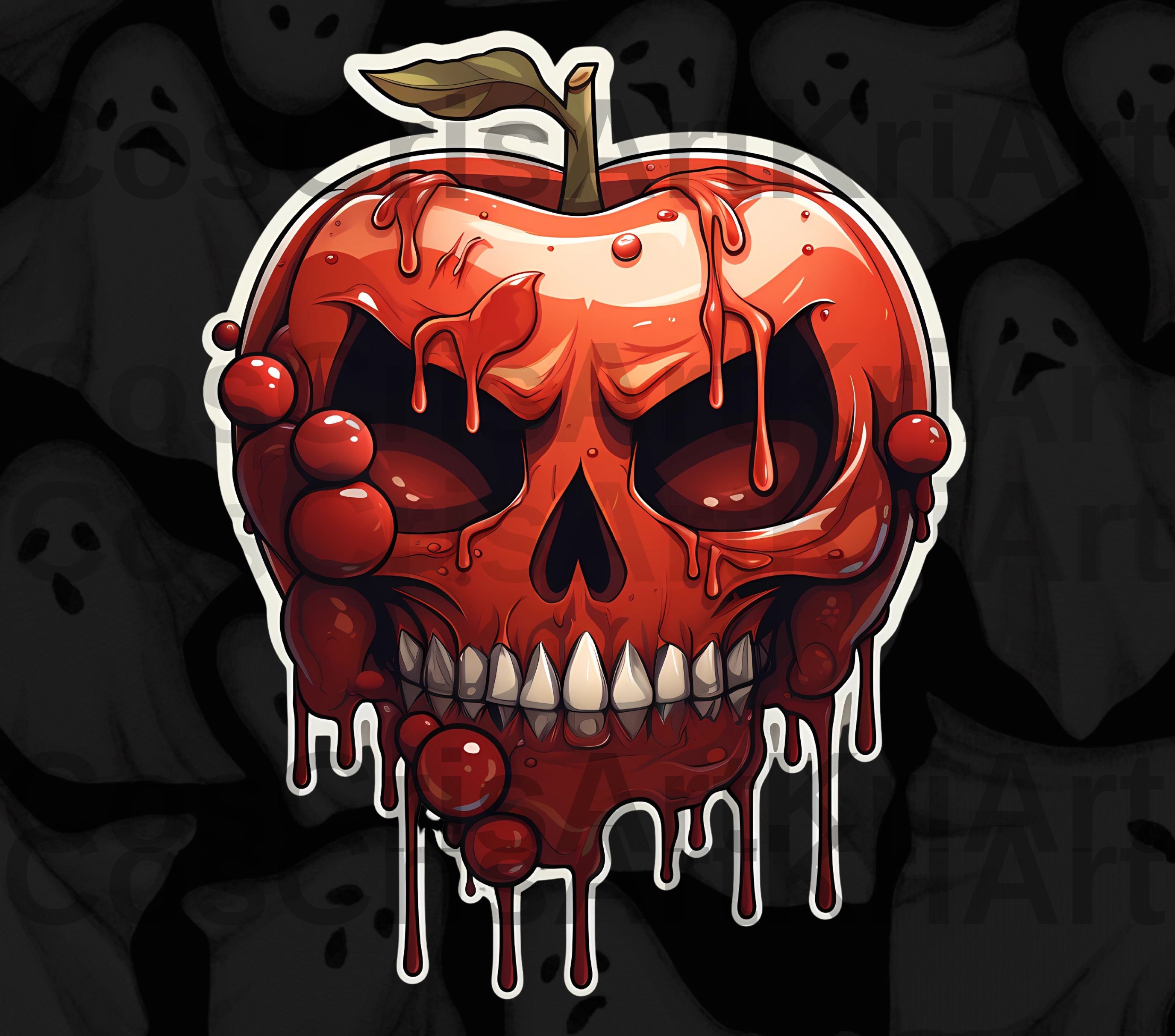 Candy Apple Sticker Clipart Transparent Png Commercial Use - Etsy