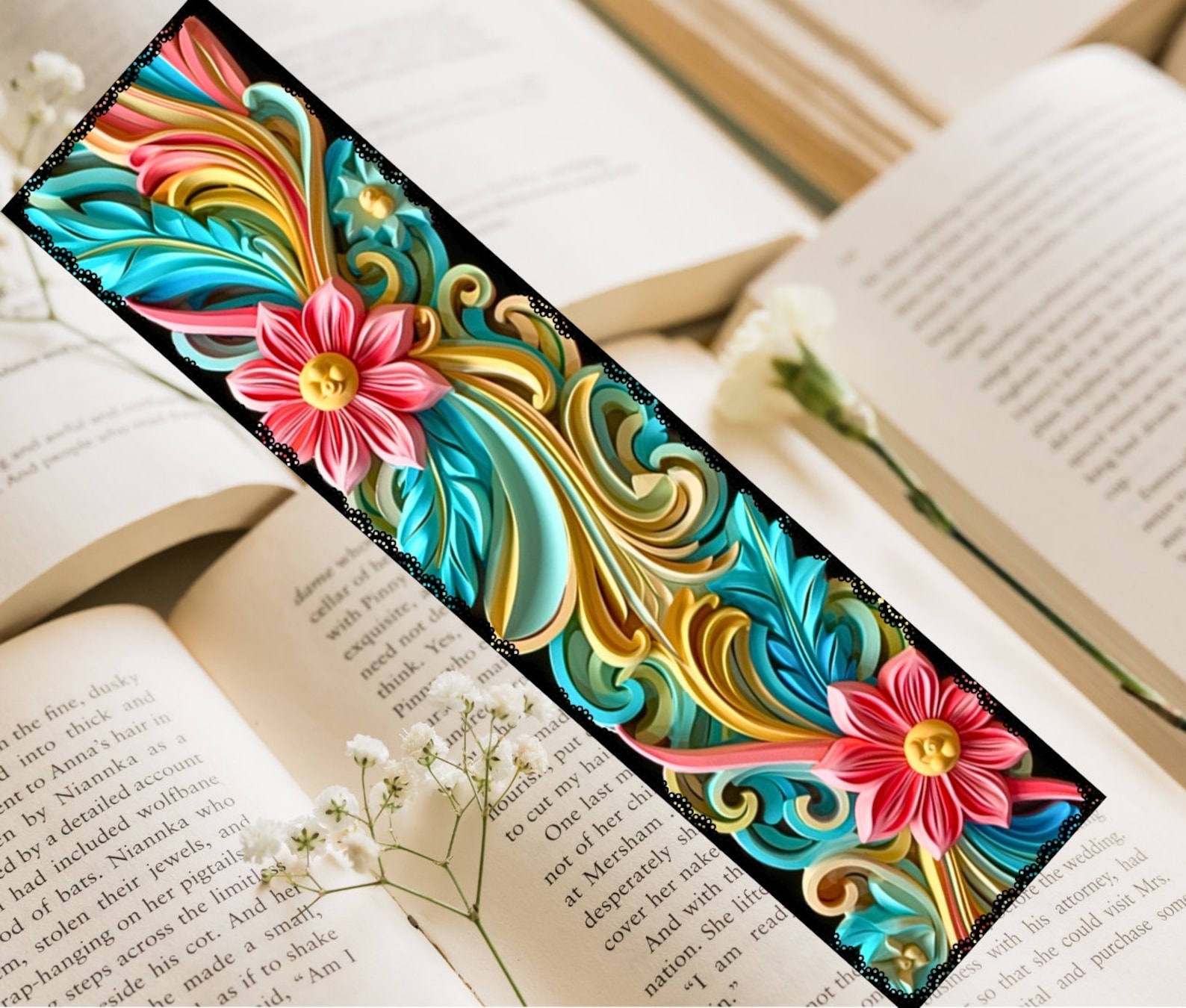 3D Bookmarks Set of 10 Bookmarks Digital Collage - Etsy