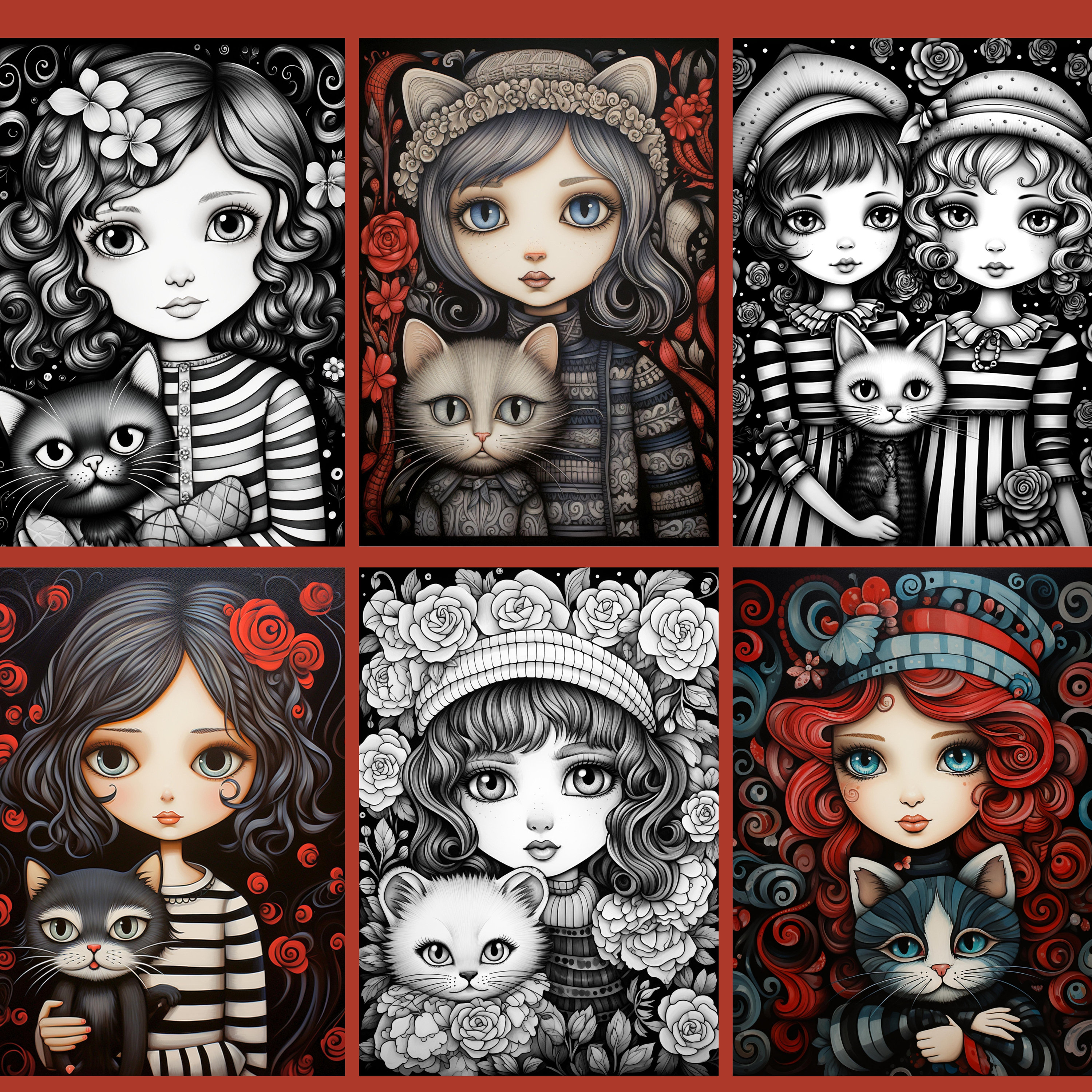 Our Story in Two Hearts Adult Coloring Pages Digital Download 51 Pages ...